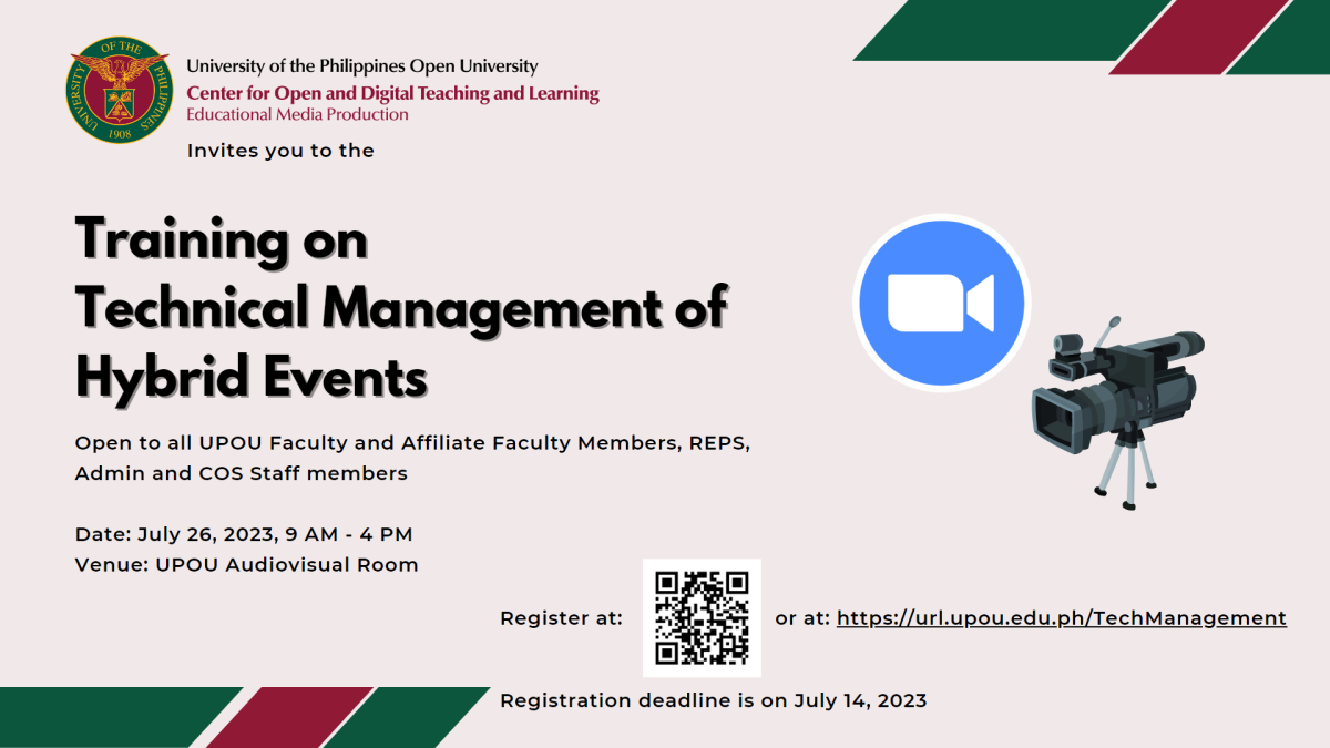 Training on Technical Management of Hybrid Events – Office of the Vice ...