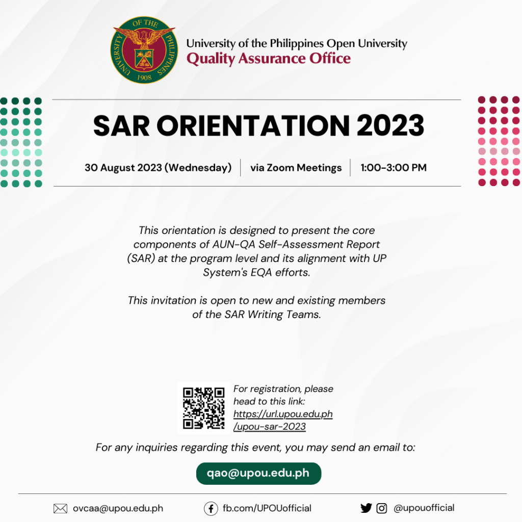 SAR Orientation 2023 – Office of the Vice Chancellor for Academic Affairs