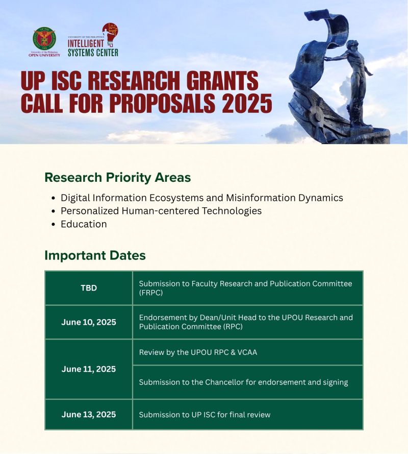 UP ISC RESEARCH GRANTS: CALL FOR PROPOSALS 2025! – Office of the Vice ...